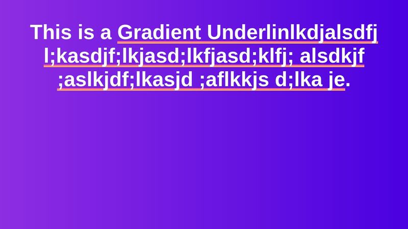 CSS Gradient Underline