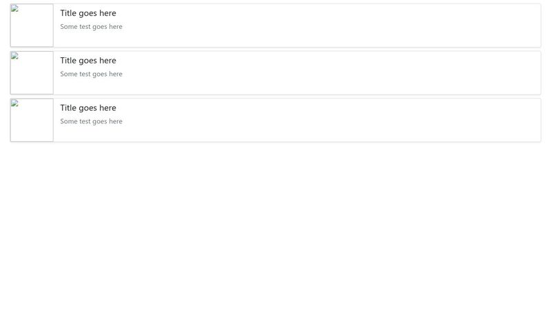 Responsive List with left image Using Bootstrap