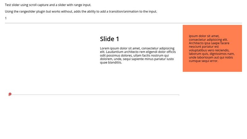 Scroll slider / input range