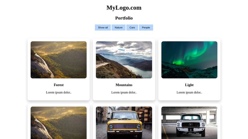 Portfolio Gallery Filter