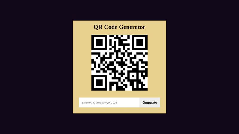 QR Code Generator | Vanilla Javascript