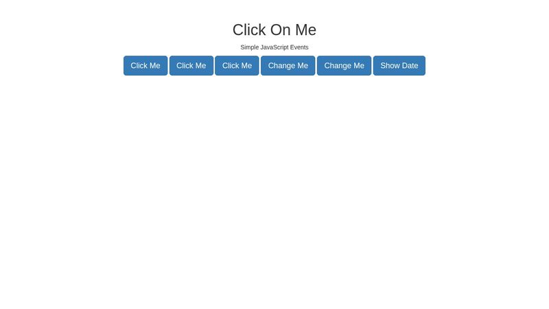 Javascript Events - click, mouseover, change DOM