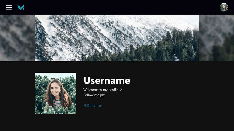 Modern Social Media Profile Page