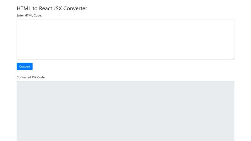 React JSX to HTML Converter