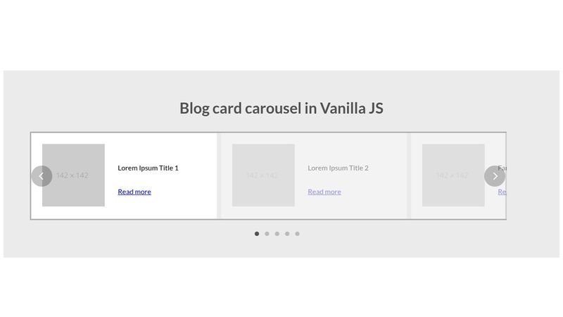 Blog card carrousel in vanilla js