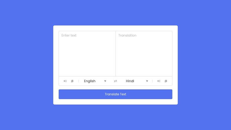 Build A Language Translator App in HTML CSS & JavaScript