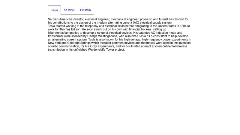Jquery Tabs Html And Css