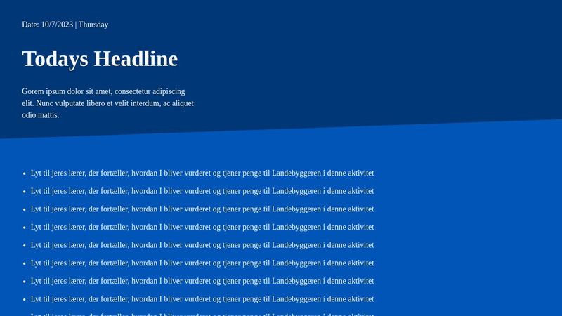 Oblique div text section