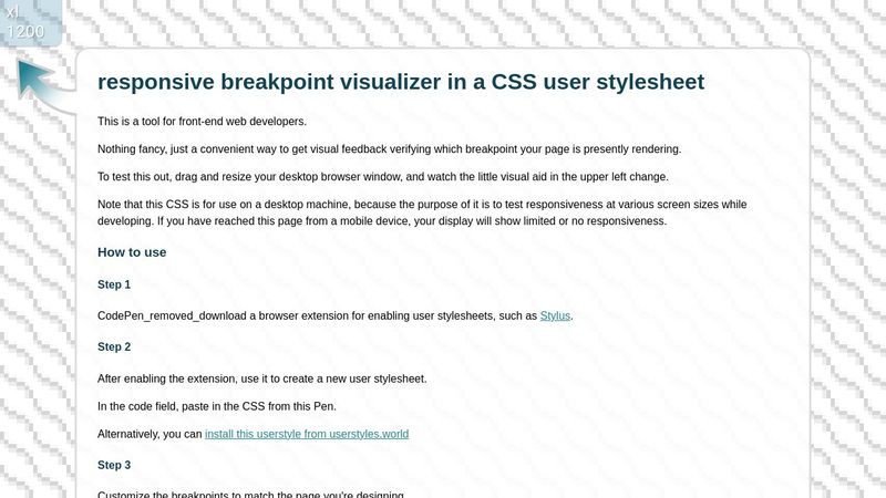 CSS Breakpoint Visualizer