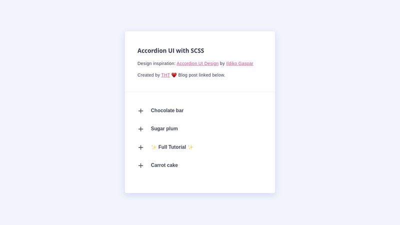 Accordion UI +SCSS