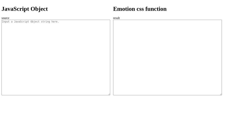 JavaScript Object to Emotion css function
