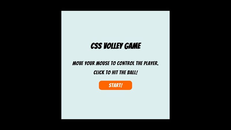 Pure CSS Volley Game