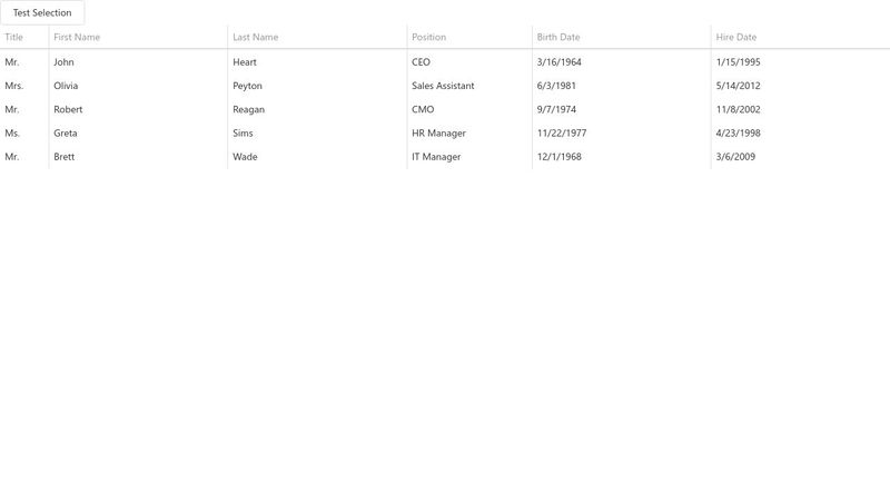 Row Selection - DevExtreme jQuery Data Grid