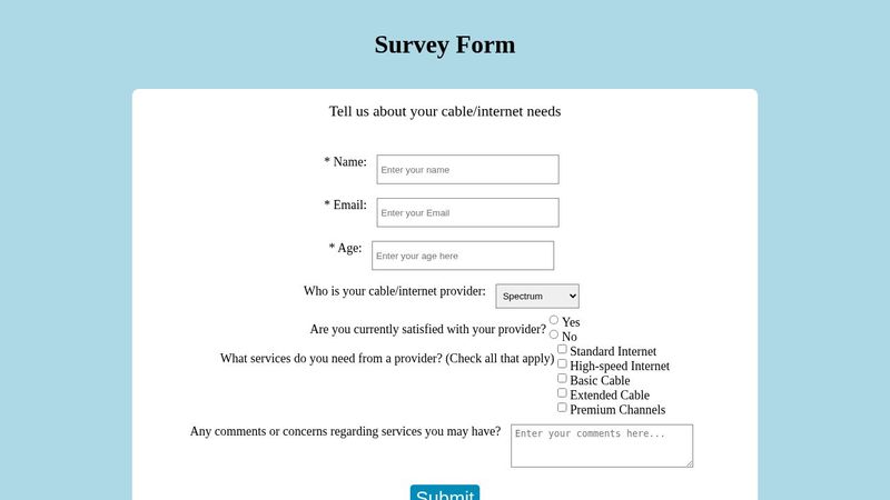 Survey Form