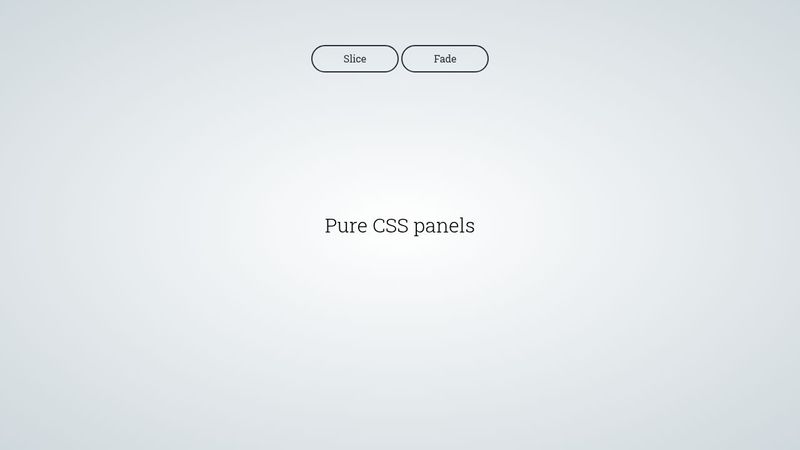 Pure CSS panels