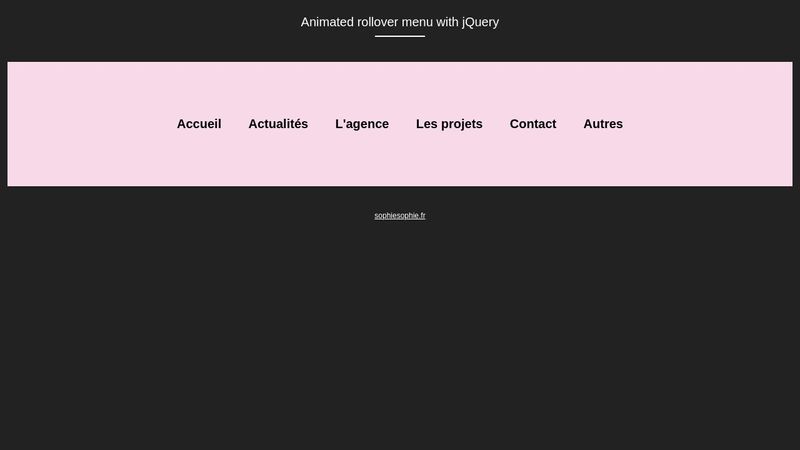 Animated rollover menu with jQuery