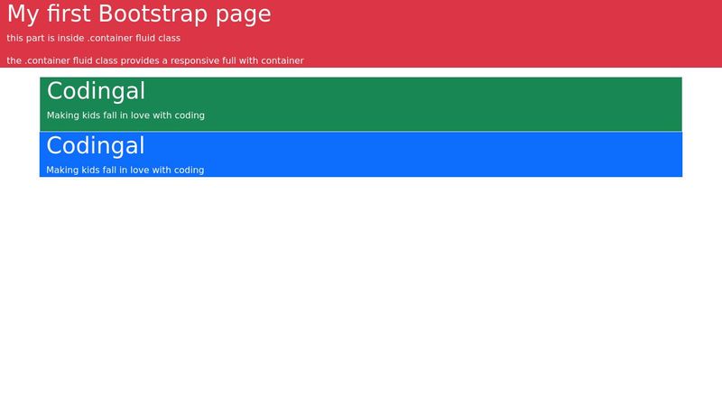 My first Bootstrap page