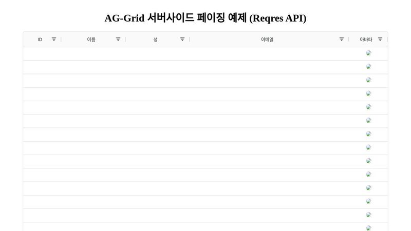 ag grid jquery
