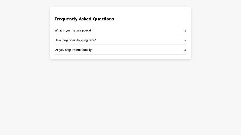 FAQs Accordion with jQuery (with Scroll + Open State)