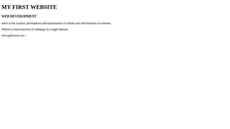 MY FIRST WEB PAGE
