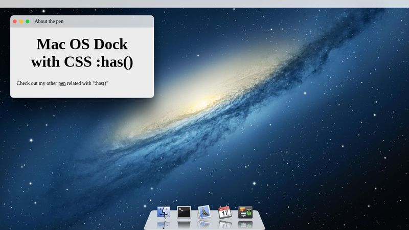 Mac OS Dock with CSS :has() | CPC