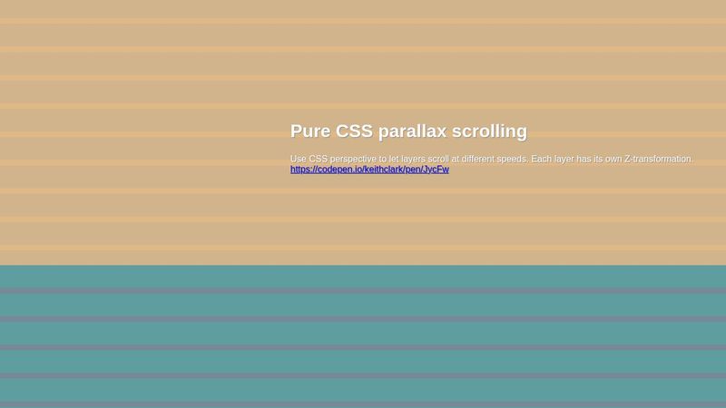 Pure CSS parallax scrolling
