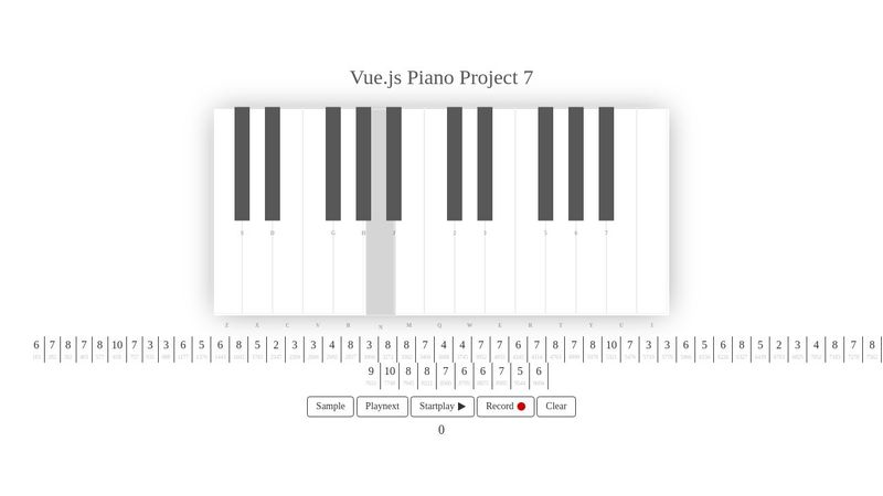 Vue.js Piano Project 7
