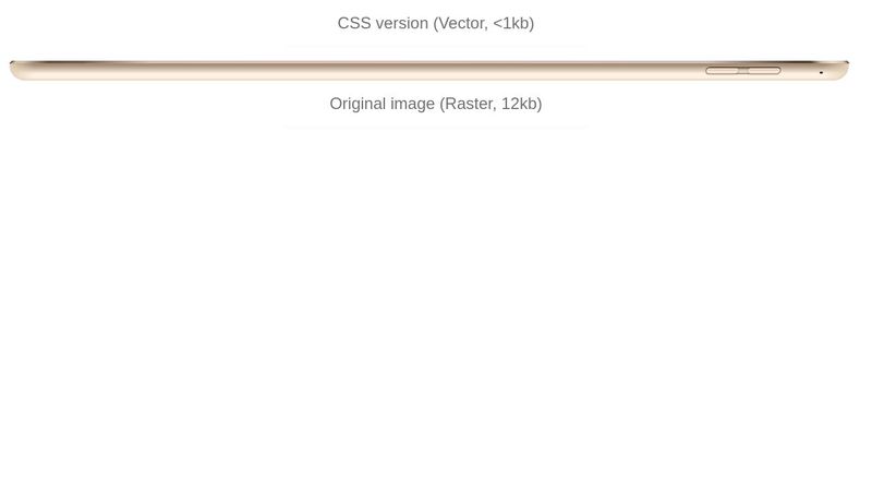 Gold iPad Air 2 in CSS