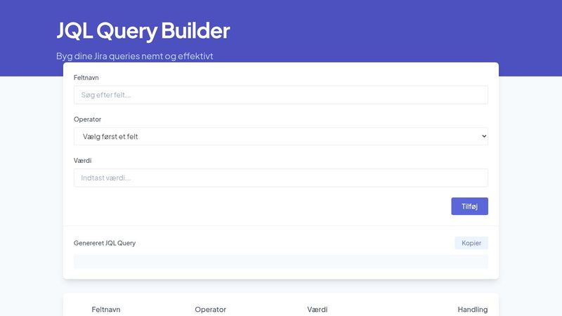 JQL Query Builder (AI generated)