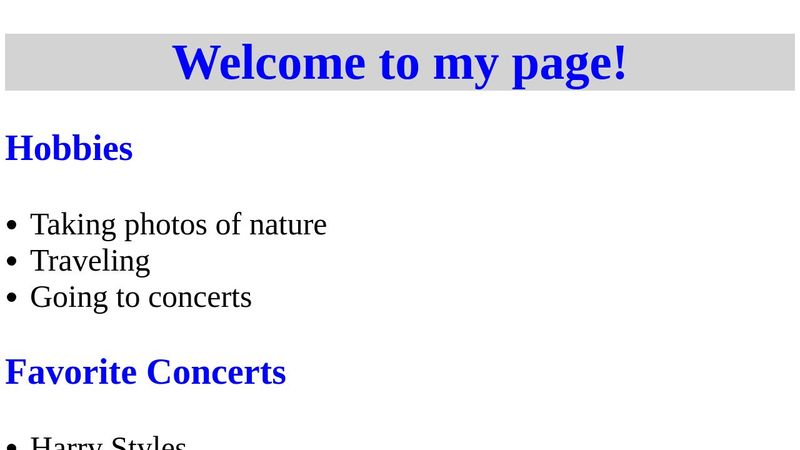 My personal web page!