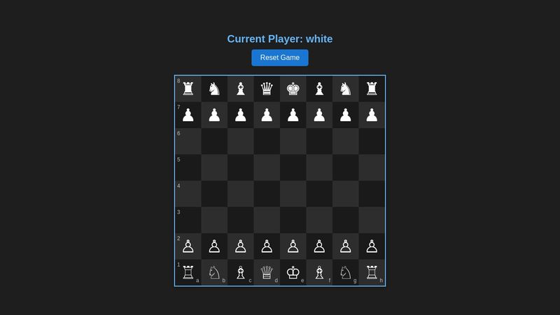 Simple Chess Game Using Javascript