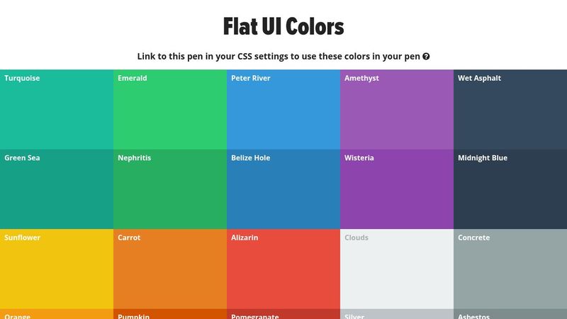 Flat UI Colors Stylesheet