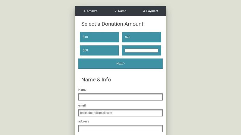 Three Step Donation Form