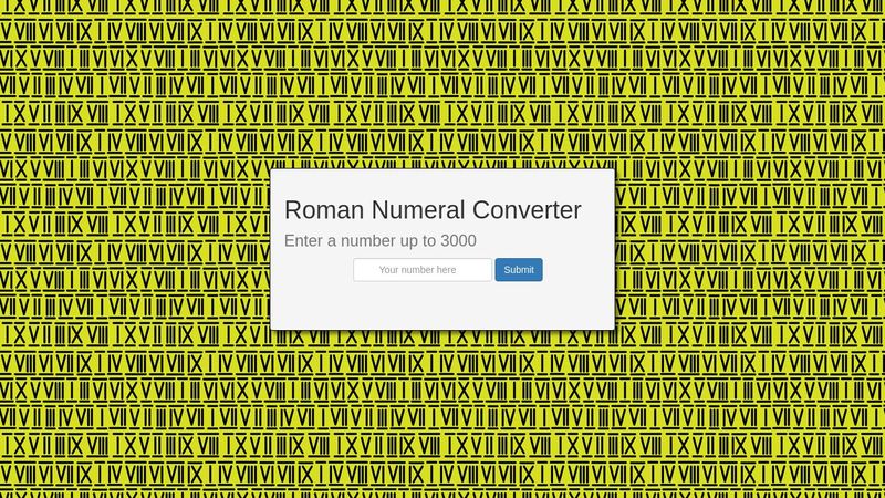 Roman Numeral Converter