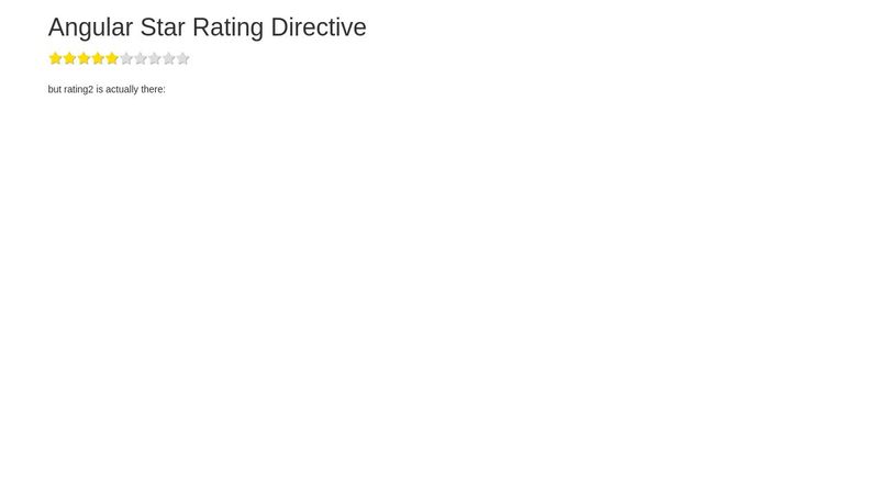 Angular.js Star Rating Directive