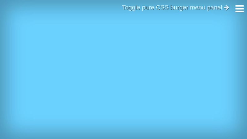 Pure CSS burger menu