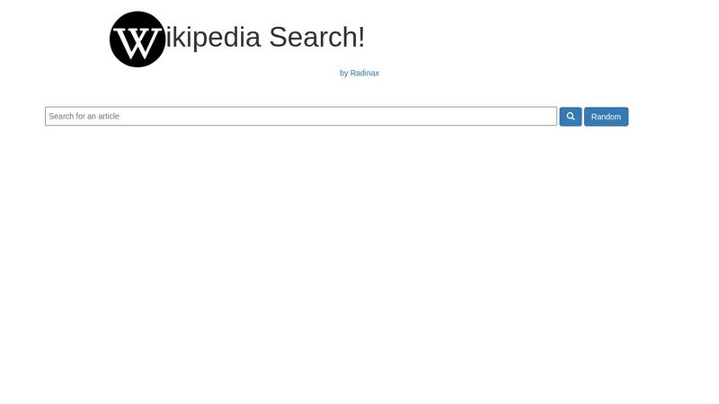My Wikipedia SEARCH!