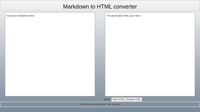 Markdown To HTML Converter