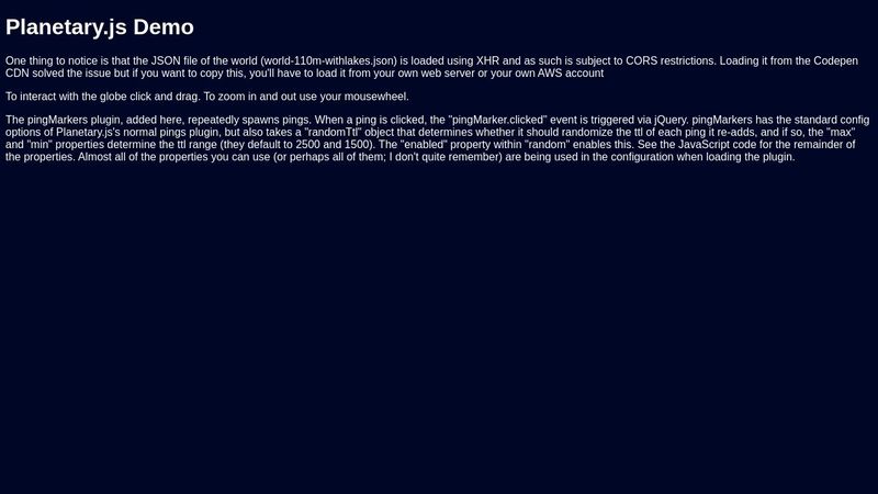 Planetary.js Ping Markers