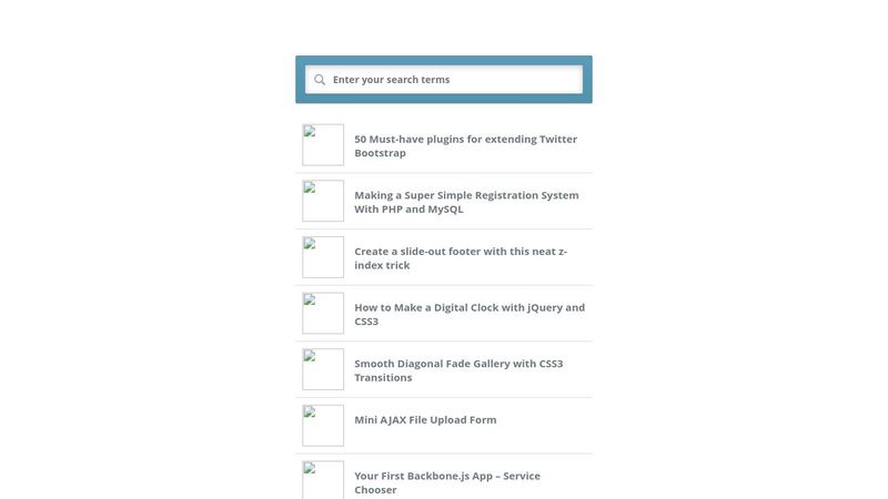 AngularJS instant search example demo