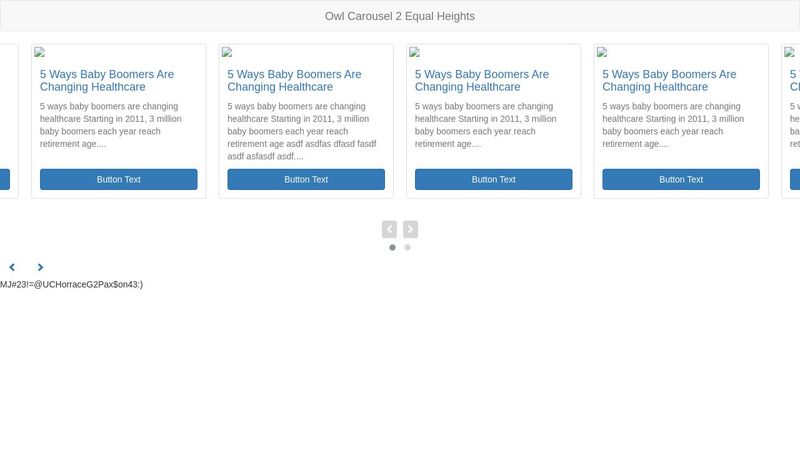 Owl Carousel 2 Equal Heights (css only)