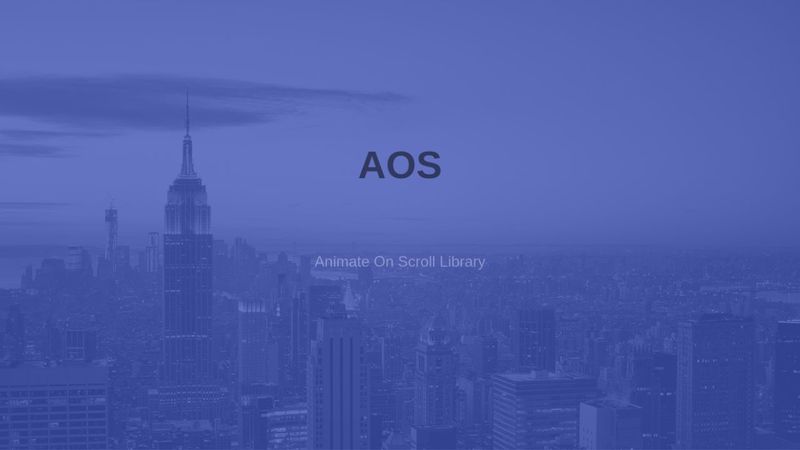 Animate On Scroll Library