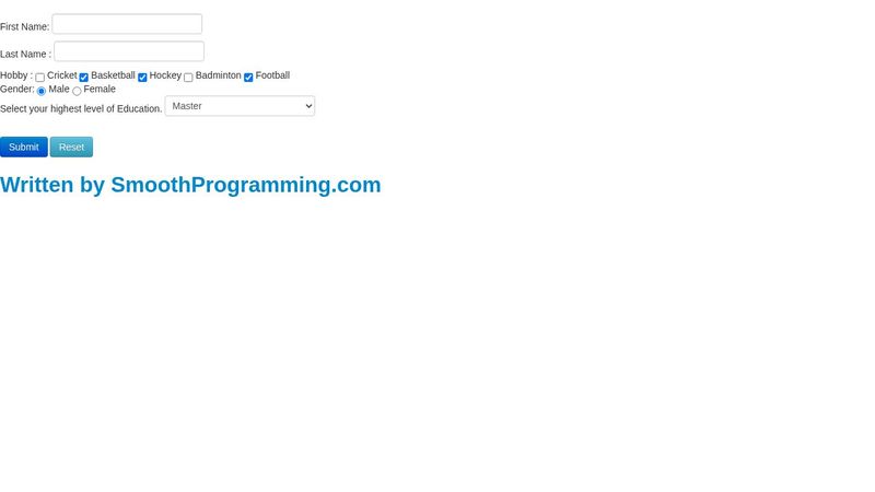 jQuery Basic Form - Smooth Programming