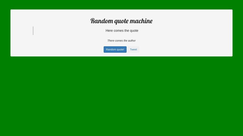 FreeCodeCamp: Random Quote Machine