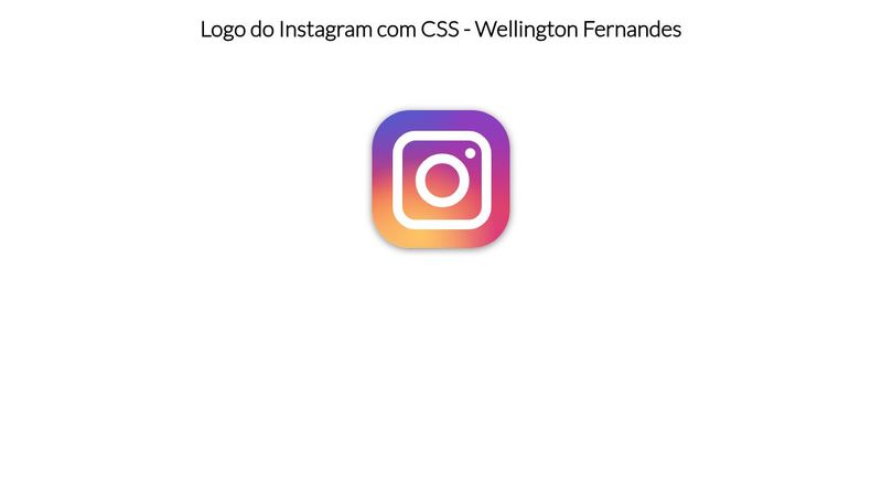 Logo instagram com CSS