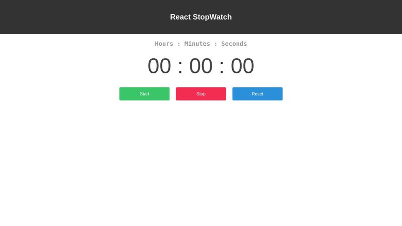 StopWatch with React and es6 component classes