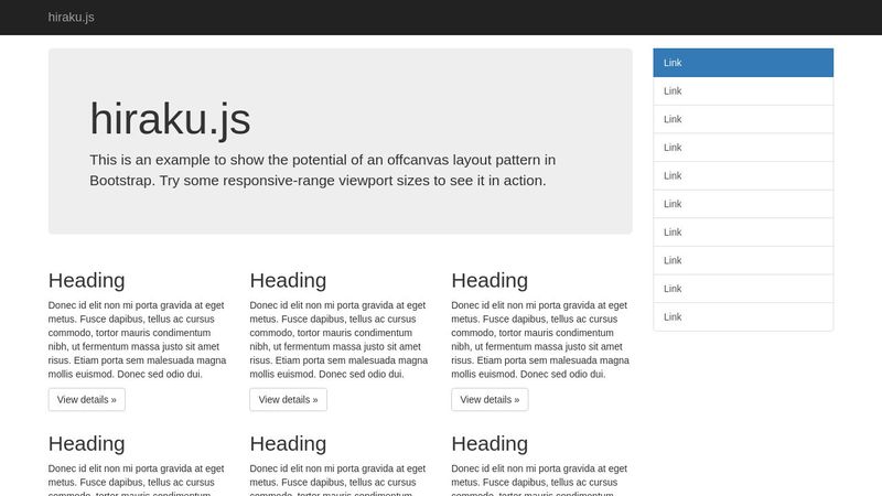 hiraku.js - offcanvas menu on the right side
