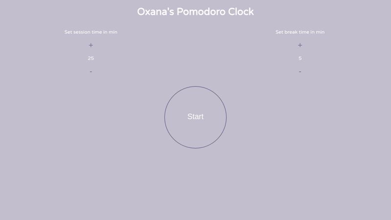 JavaScript Pomodoro Clock