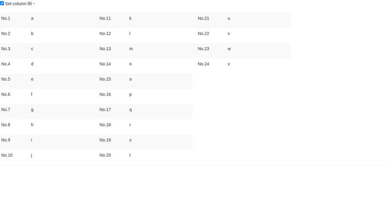 CSS Multi Columns example