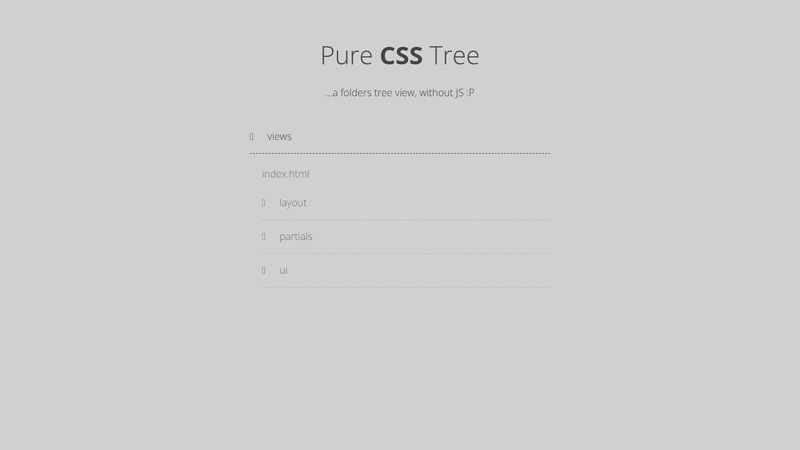 Pure CSS Tree